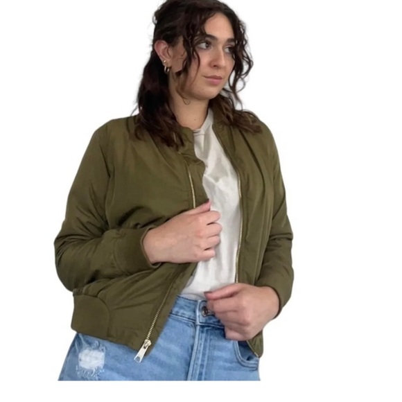 Old Navy | Jackets & Coats | 325 Saleold Navy Womens Green Bomber Jacket Quilted Military Army ...